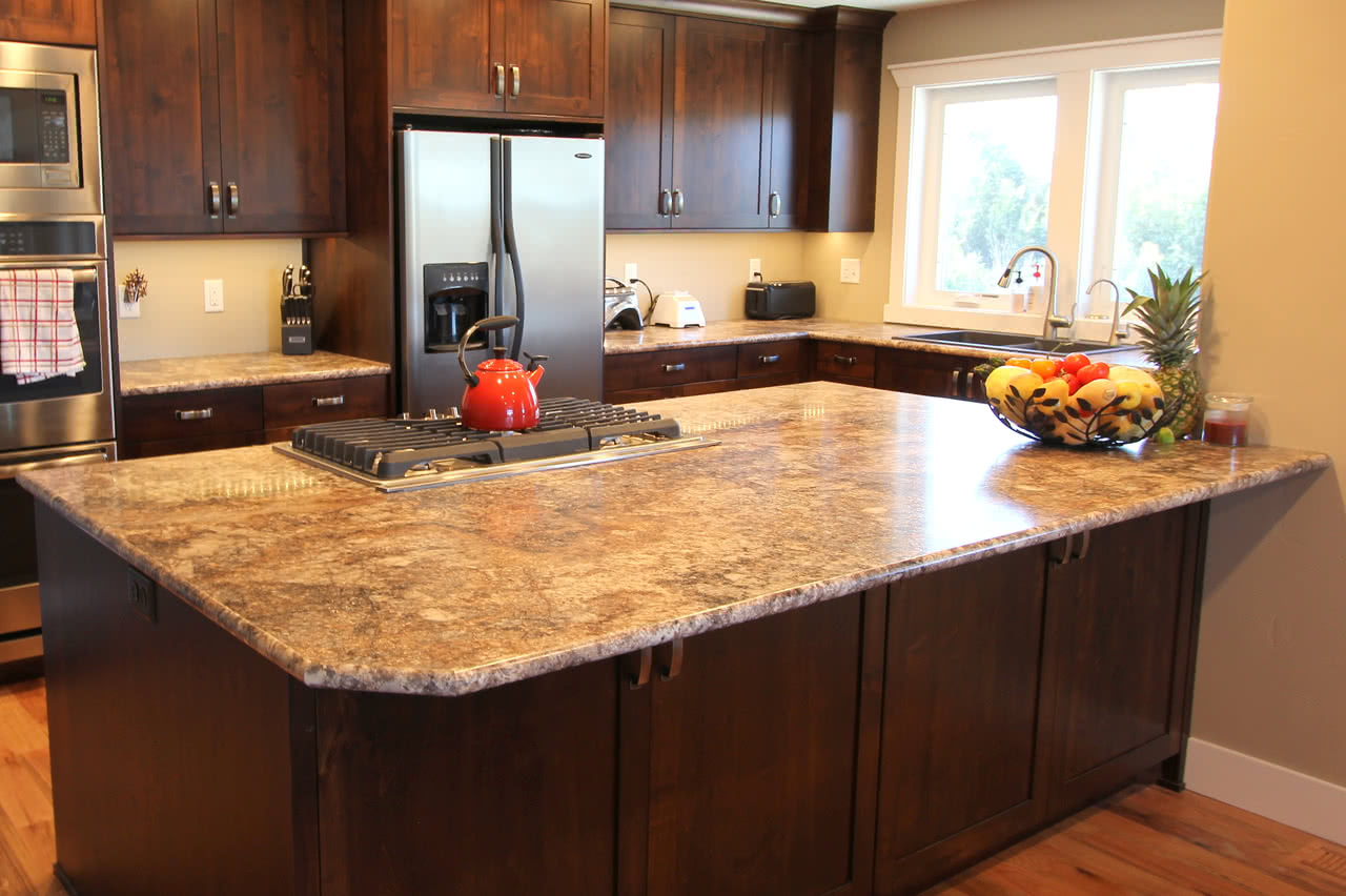 Quartz, Granite or Formica are the most popular choices for counters ...